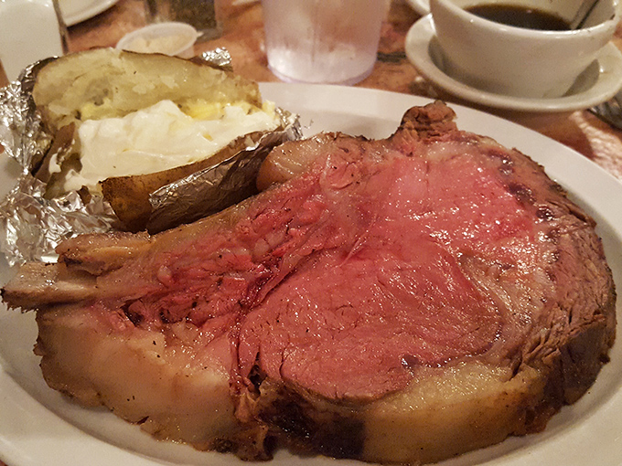 Behold the star of the show &ndash; prime rib so perfectly pink it should have its own Instagram account and talent agent.