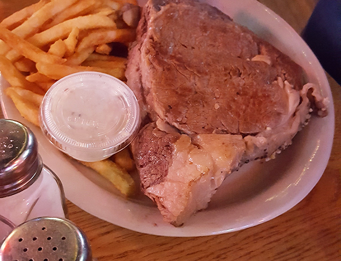 This prime rib could make a vegetarian reconsider their life choices &ndash; just look at that perfect pink center.