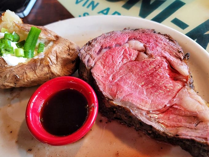 The legendary prime rib that launches a thousand road trips. Perfectly pink, impossibly tender, and worth every mile of the journey.