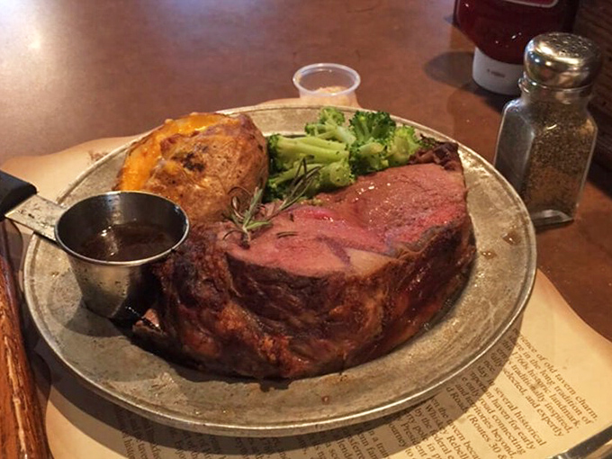 The star of the show: prime rib so perfectly cooked it makes you wonder if time travel is possible&mdash;did they steal this recipe from Ben Franklin?
