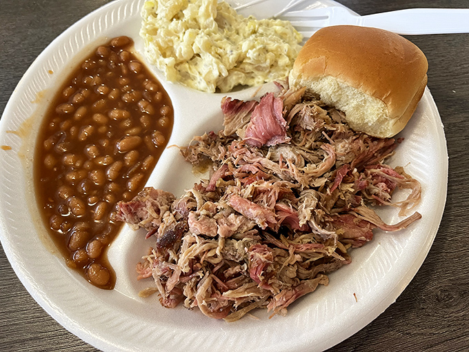 BBQ nirvana on a plate. That pink smoke ring isn't just for show—it's the badge of honor that comes from patience and proper smoking technique.