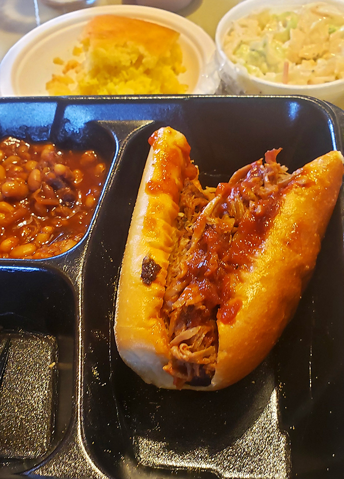 This pulled pork sandwich could make a vegetarian question their life choices &ndash; gloriously messy and absolutely worth it.