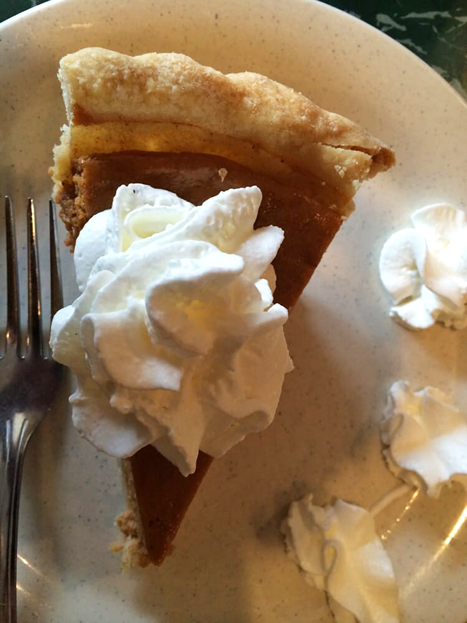 Pumpkin pie with clouds of whipped cream&mdash;the kind that makes you close your eyes on first bite and momentarily forget your table manners.