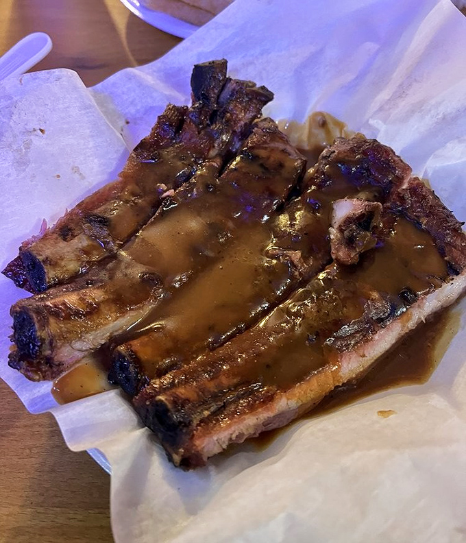 Meat candy for grown-ups: These ribs aren't falling off the bone because they're perfectly cooked&mdash;tender yet with just enough chew to remind you what you're eating.