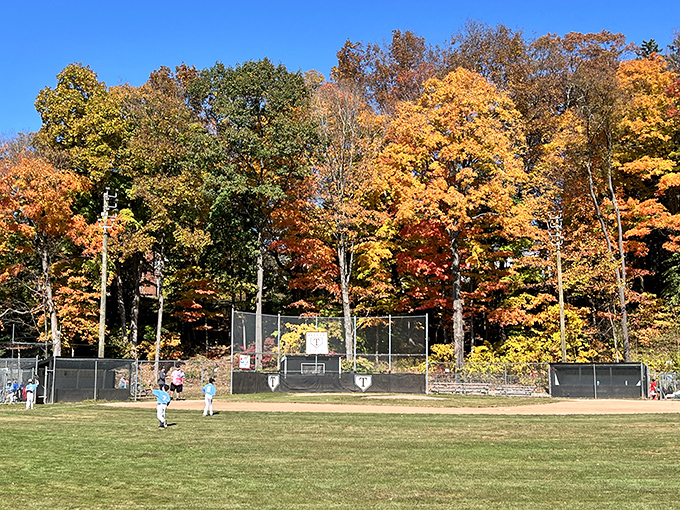 Baseball diamonds are forever at Reeves Field, where weekend warriors and Little Leaguers alike create memories against a backdrop worthy of a Norman Rockwell painting. 