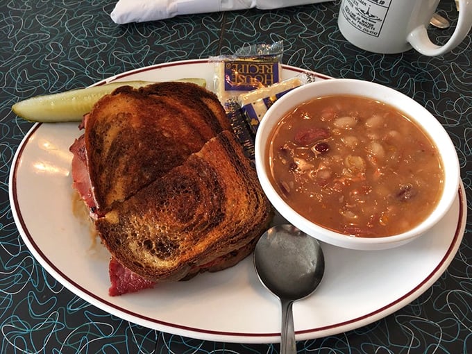This isn't just a Reuben sandwich&mdash;it's a masterpiece of melted Swiss, tender corned beef, and tangy sauerkraut that demands to be savored.