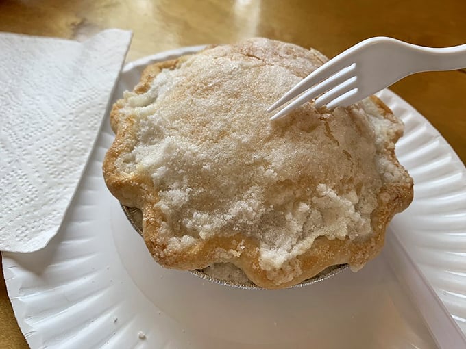 Golden, sugar-dusted perfection that whispers, "Yes, you deserve me." This pie doesn't need fancy plating when it tastes like grandma's kitchen.