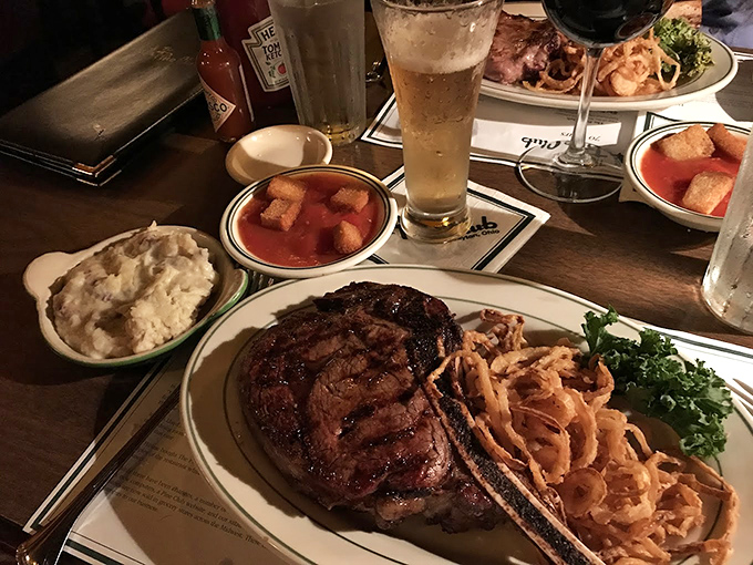 This isn't just a steak—it's a masterpiece with perfect grill marks that would make Picasso jealous and sides that refuse to be afterthoughts.