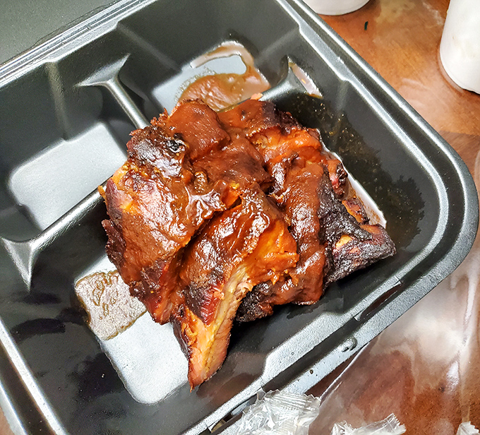 These ribs aren't just falling off the bone&mdash;they're practically jumping into your mouth. The glossy bark tells you everything you need to know.