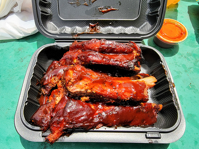 Glistening with a perfect lacquer of smoke and sauce, these ribs aren't just food&mdash;they're edible evidence that patience is the secret ingredient in greatness. 