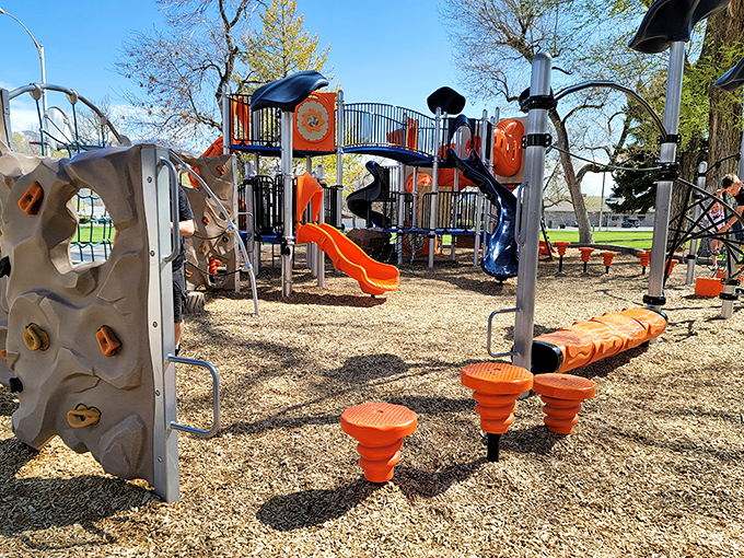Playground equipment that actually inspires play! No screens necessary when you've got slides that make both kids and adults say "just one more time." 
