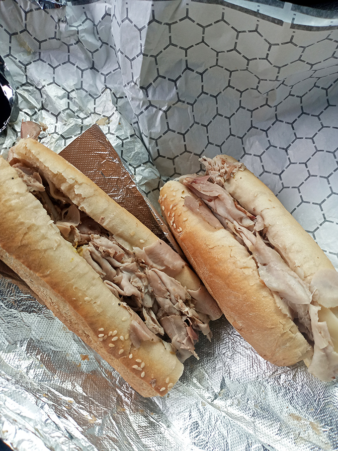 Simplicity at its finest: thinly sliced roast beef piled high on seeded rolls. No filter needed when the sandwich looks this good.