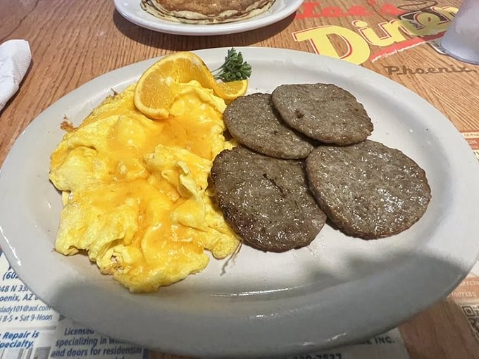 These sausage patties and scrambled eggs aren't trying to impress food critics &ndash; they're too busy making your breakfast dreams come true.