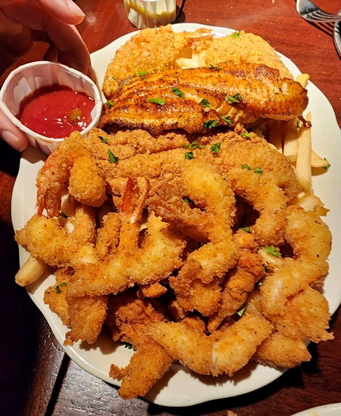 Golden-fried perfection that makes you wonder if Neptune himself is back in the kitchen high-fiving the chef.