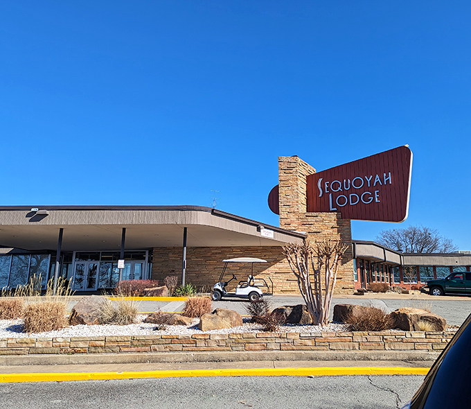 The Sequoyah Lodge stands ready like a comfortable friend, offering civilization wrapped in wilderness with surprisingly decent Wi-Fi.