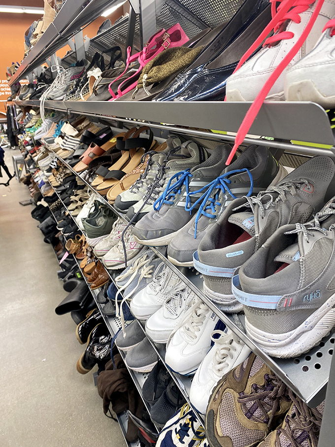 The footwear section &ndash; a podiatrist's dream or nightmare? Either way, these pre-loved kicks are ready for their second act.