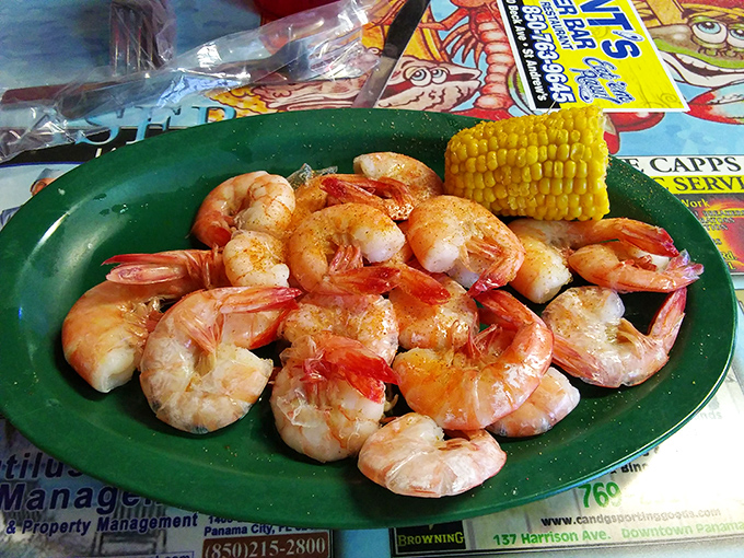 These aren't just shrimp &ndash; they're plump Gulf ambassadors that have sacrificed themselves for your happiness, served with corn that actually tastes like corn.
