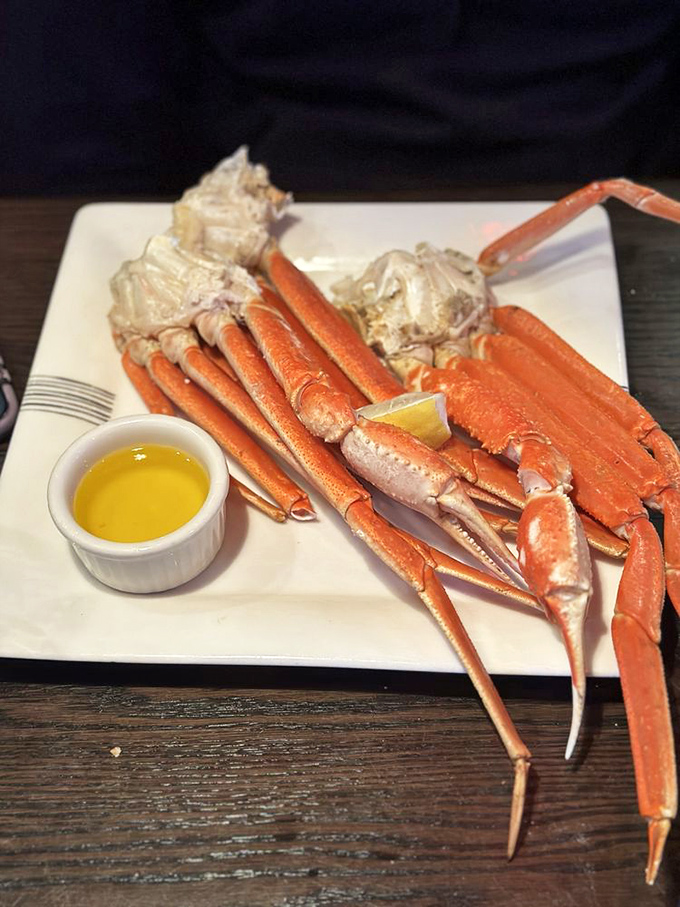 Snow crab legs so impressive they deserve their own zip code, served with liquid gold butter that's practically begging for a dunk.