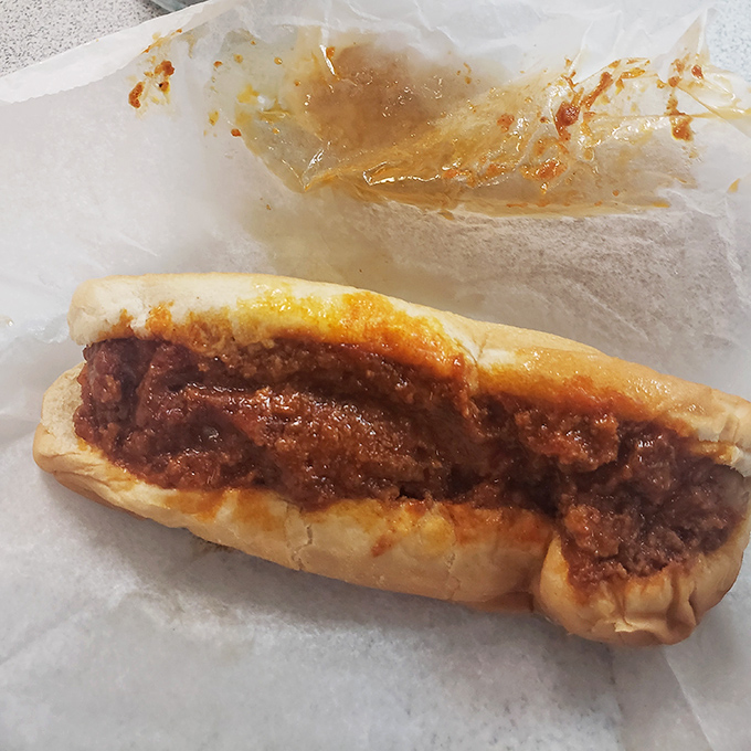 Meet the legendary Spanish Dog&mdash;a hot dog smothered in that distinctive meat sauce that's been perfected over decades. One bite and you'll understand why people drive from counties away.