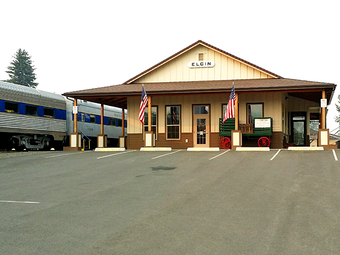 The historic Elgin depot stands ready, like a patient friend waiting to show you something amazing.