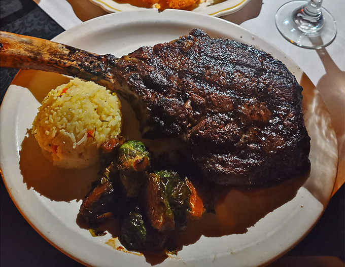 Not all heroes wear capes—some come with bone-in handles and perfect grill marks. This tomahawk steak demands both respect and a hearty appetite.