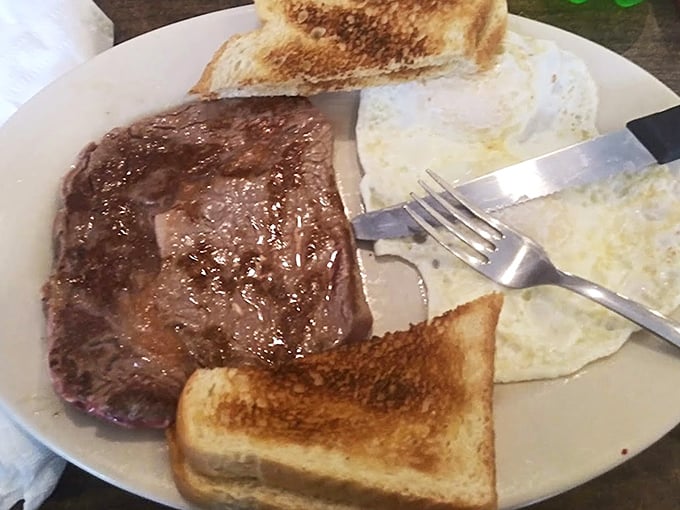 This isn't just steak and eggs&mdash;it's morning meditation on a plate. The kind of breakfast that makes you forgive Maine's winter.