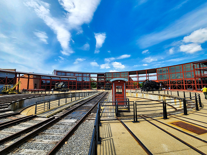 Real steam locomotives waiting to take you back in time, because sometimes the best entertainment doesn't involve a screen or monthly subscription fee.