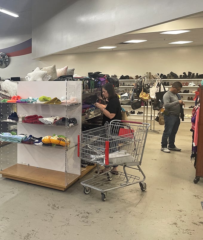 Treasure hunters in their natural habitat, navigating the aisles with the focused determination of archaeologists who've stumbled upon retail's best-kept secret.