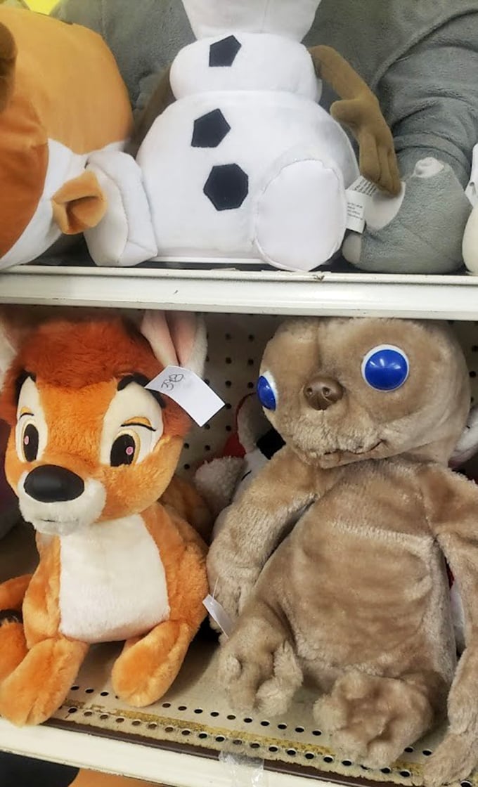 Meet the plush welcoming committee! That fox looks suspiciously like he knows where all the best deals are hiding in this labyrinth of treasures.