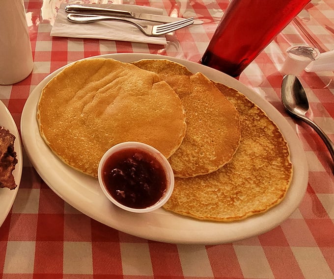 These Swedish pancakes with lingonberry preserves are so delicately thin, they make regular pancakes look like they've been hitting the gym too hard.