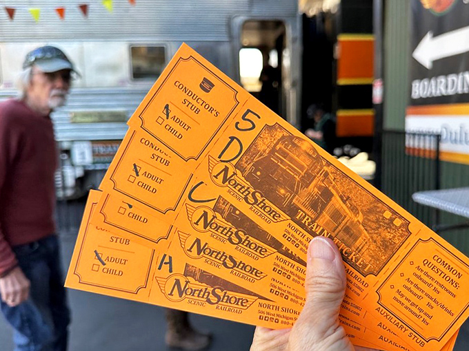Golden tickets in hand &ndash; no chocolate factory, but something equally magical awaits as passengers prepare to board this historic journey.