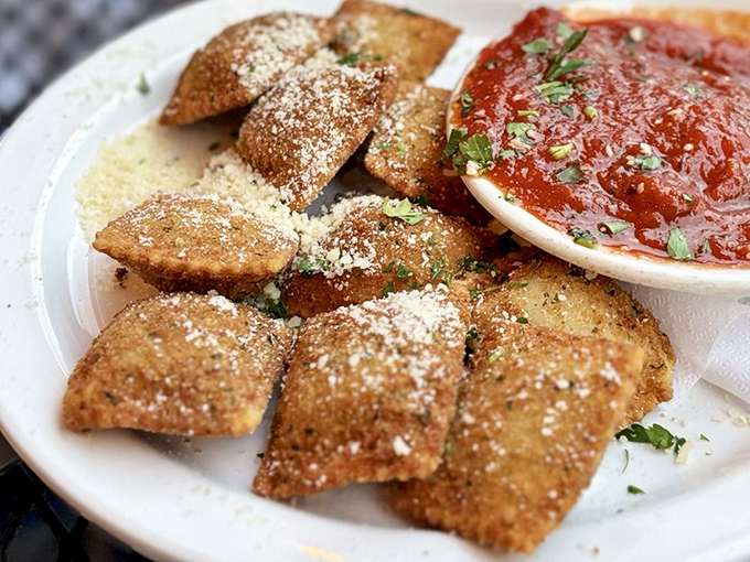 Golden-brown pillows of joy! These toasted ravioli aren't just appetizers&mdash;they're St. Louis's gift to the culinary world, dusted with Parmesan and begging for a marinara bath.