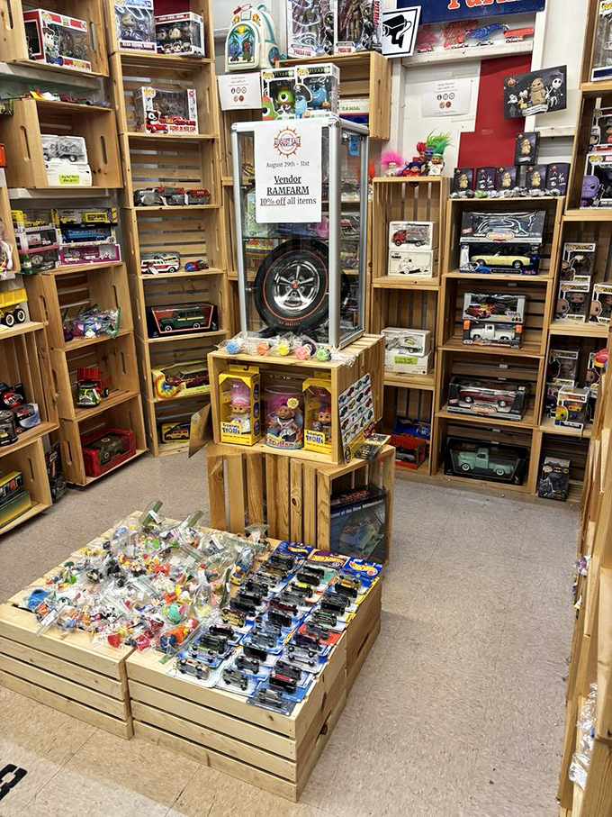 Toy heaven for grown-ups with nostalgic hearts. This booth transforms adults into kids again faster than finding money in an old jacket pocket.