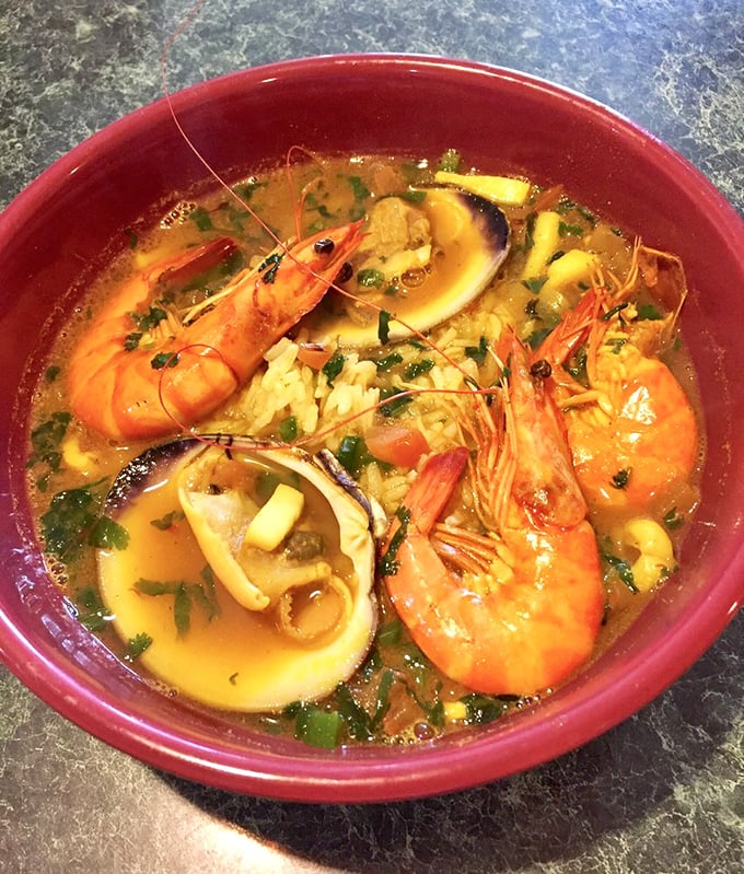 Golden broth swimming with prawns and tender squid&mdash;this tumbada soup could cure what ails you and then some.