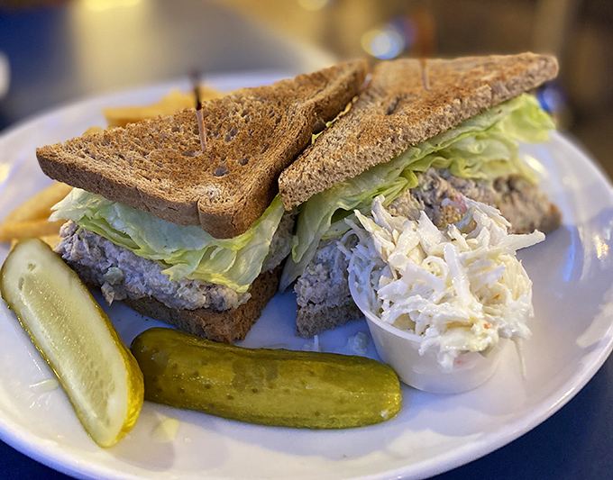 Behold the humble hero&mdash;perfectly balanced tuna salad on toasted bread with crisp lettuce and just enough crunch to make your taste buds sing.