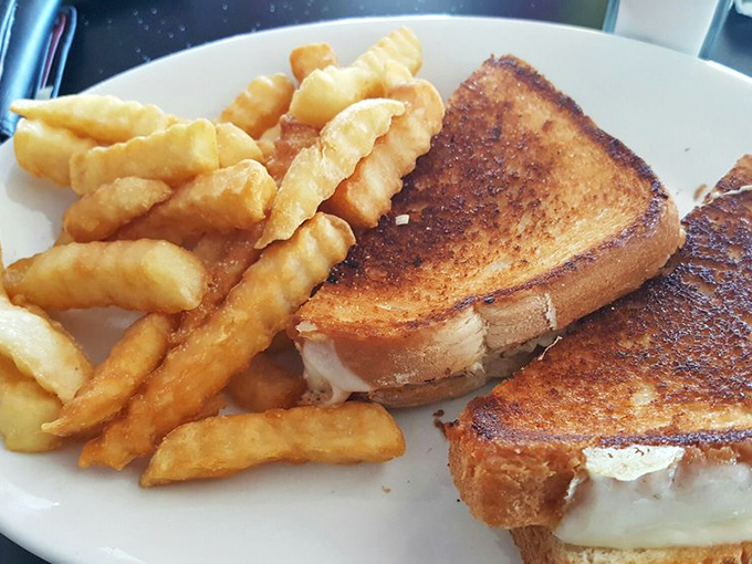 Behold the star of our show: a tuna melt that achieves that perfect golden exterior while maintaining its gooey, cheesy soul. Those crinkle-cut fries aren't just sidekicks&mdash;they're co-stars.