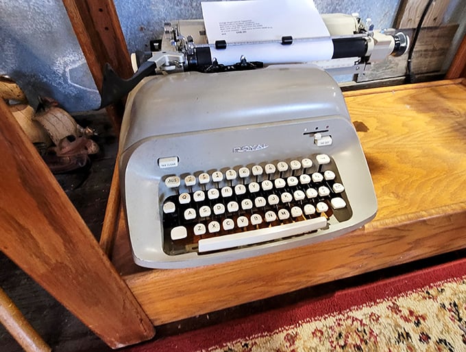 This Royal typewriter has probably written more love letters than a Hallmark writer. Just imagine the stories trapped in those well-worn keys.
