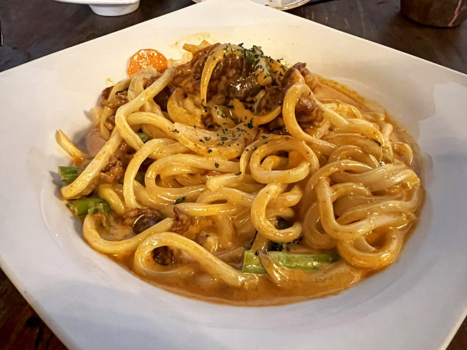 The star of the show: cream curry udon that'll make you forget every other noodle dish you've ever loved.