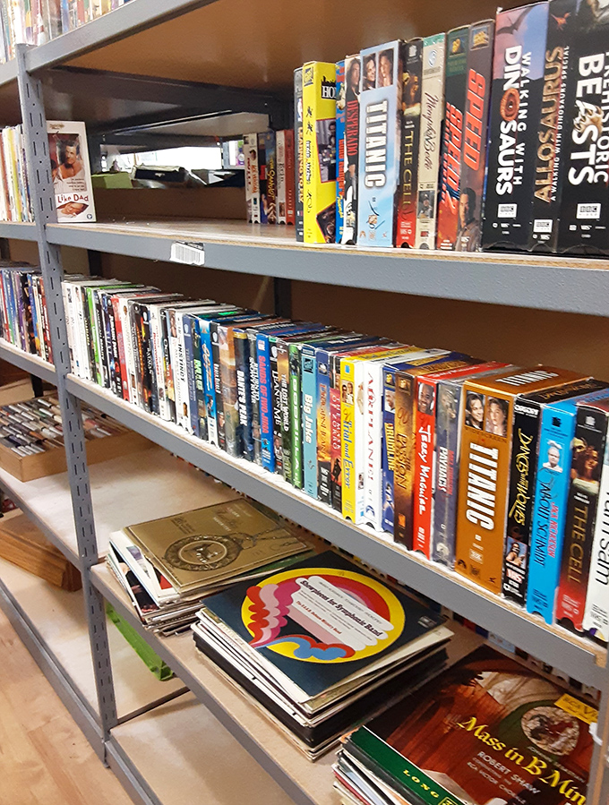 Hollywood history lines these shelves &ndash; from blockbuster hits to cult classics, yesterday's entertainment at yesterday's prices.