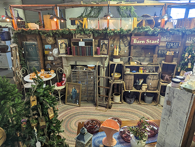 The "Barn Stars" section transports you to simpler times. It's like your grandparents' farm shed, if your grandparents collected license plates and vintage portraits.