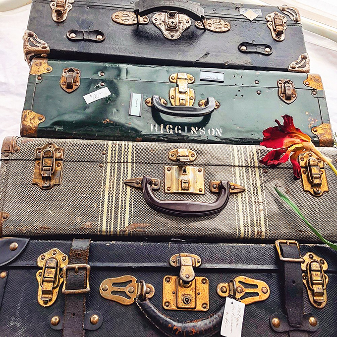 Luggage with stories to tell. These vintage suitcases weren't designed for overhead bins—they were built for grand adventures on trains and ocean liners.