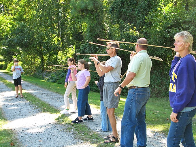 Visitors try their hand at traditional atlatl throwing, connecting with ancient hunting techniques. Who knew vacation could include upgrading your prehistoric survival skills?