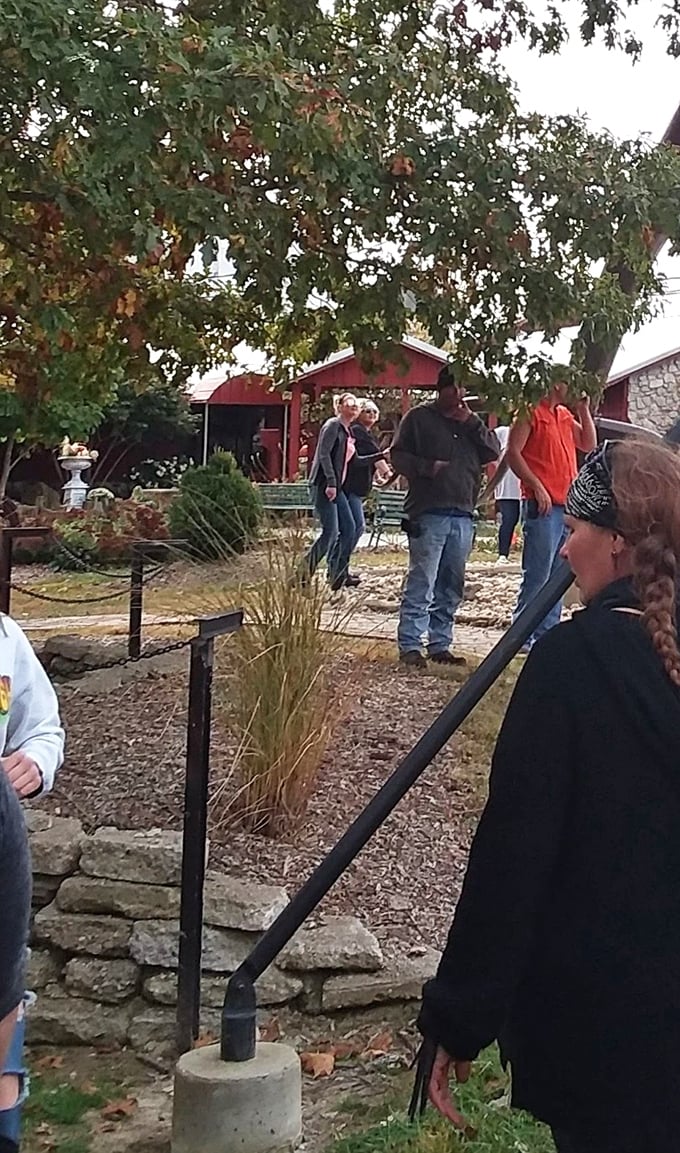 Visitors gather to marvel at Casey's oversized creation, proving that in small-town America, going big really does bring people together.