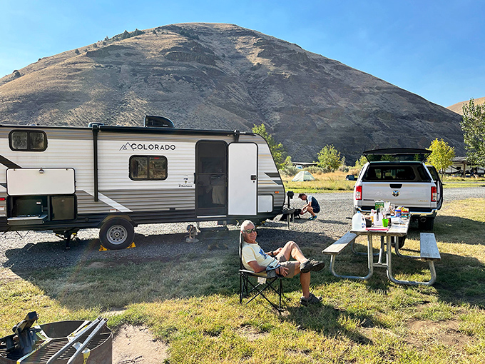 The ultimate backyard setup&mdash;where your morning coffee comes with canyon views that make resort vacations seem overpriced. 