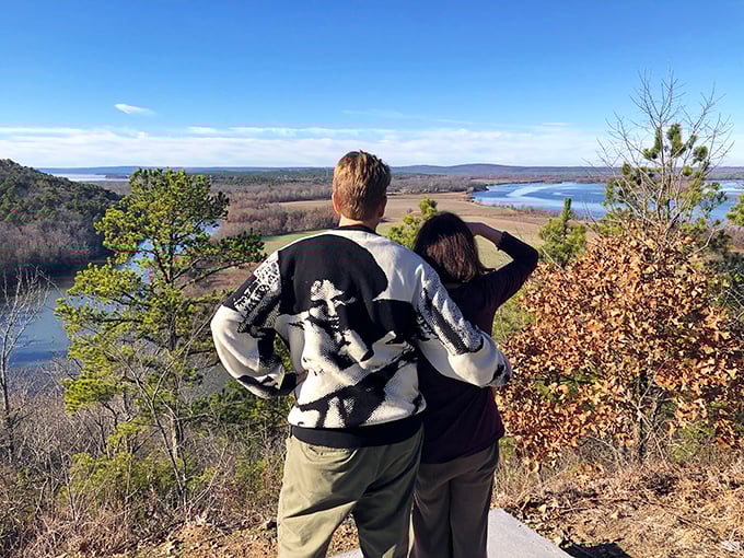 Two adventurers sharing a moment that no social media post could ever truly capture &ndash; some views are better experienced than photographed.