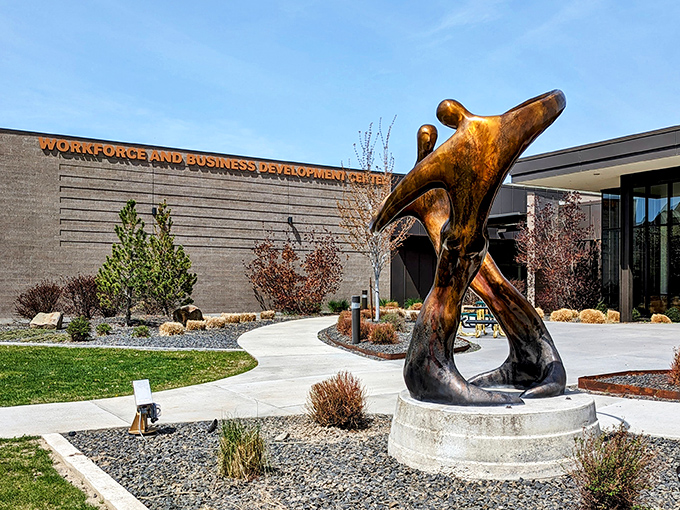 The Workforce and Business Development Center showcases Clarkston's forward-thinking side, complete with public art that doesn't take itself too seriously.