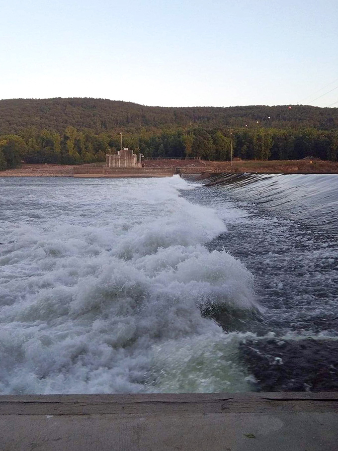 The White River Dam creates a mesmerizing cascade of water, nature's own stress-reduction therapy available free of charge to all residents.