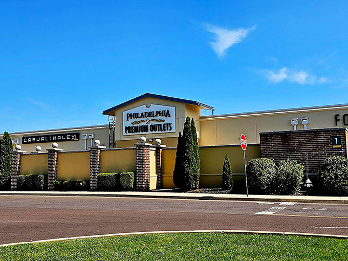 Yellow walls and manicured cypress trees create a Mediterranean vibe, as if to say, "Yes, you can have European style without the European prices."