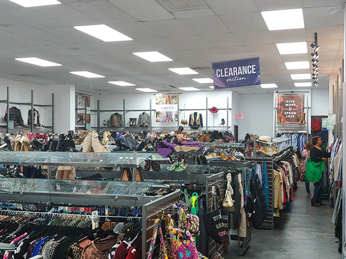 The clearance section &ndash; where smart shoppers transform into strategic mathematicians, calculating cost-per-wear ratios with gleeful precision.