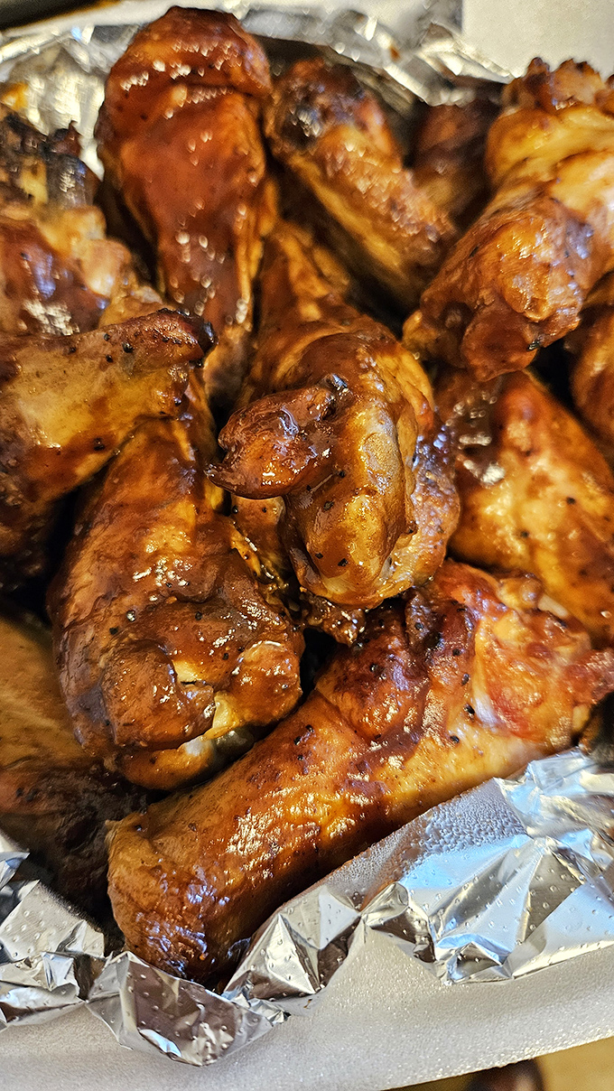 These wings aren't just smoked, they're transformed. Glistening with sauce and packed with flavor, they're the kind that make you forget napkins exist until it's too late.